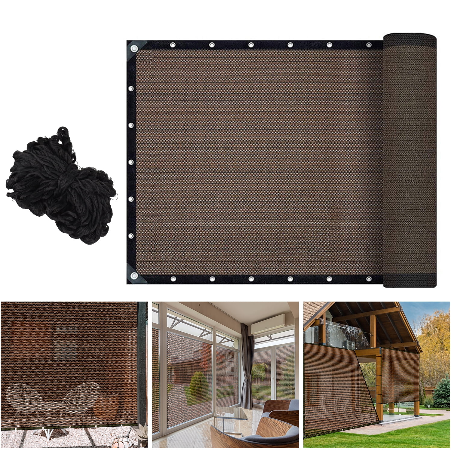 Shade Cloth-10X 6.6 ft Durable Sunblock Garden Sun Shade Mesh with Rope ...