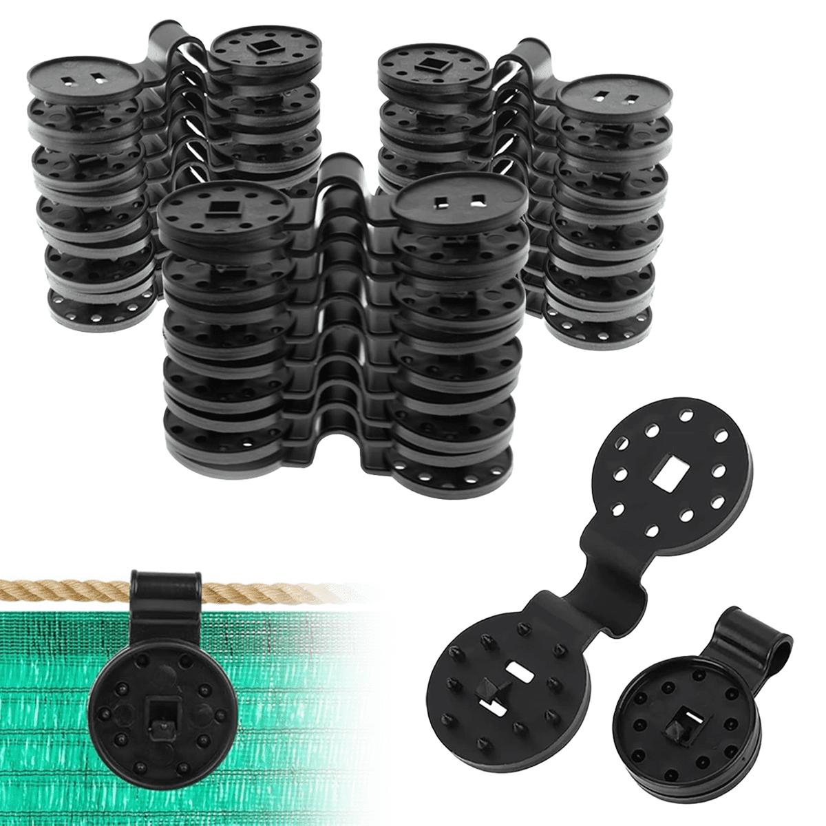 Shade Cloth Clips, Reusable Plastic Clips for Greenhouse Outdoor Garden ...