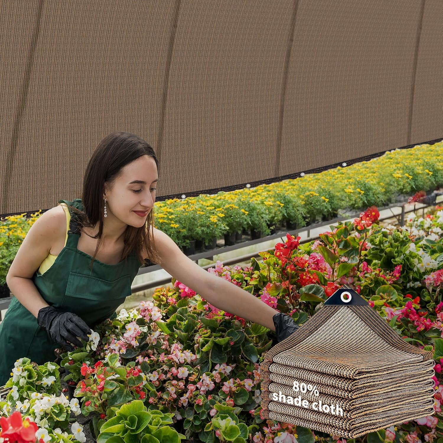 Shade Cloth for Garden,80% Mesh Tarp with Grommets Shade Cloth for ...