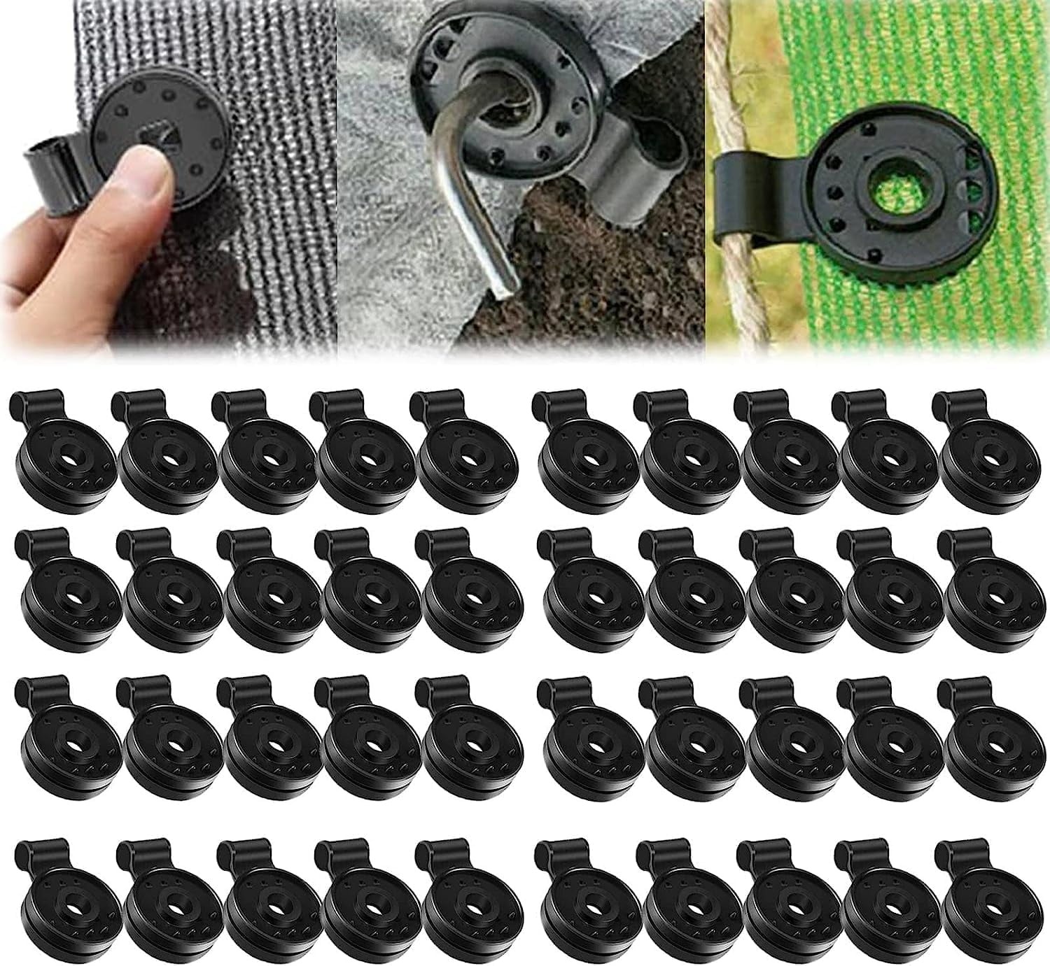 Shade Cloth Heavy Duty Lock Grip, 2023 New Shade Cloth Plastic Clips ...