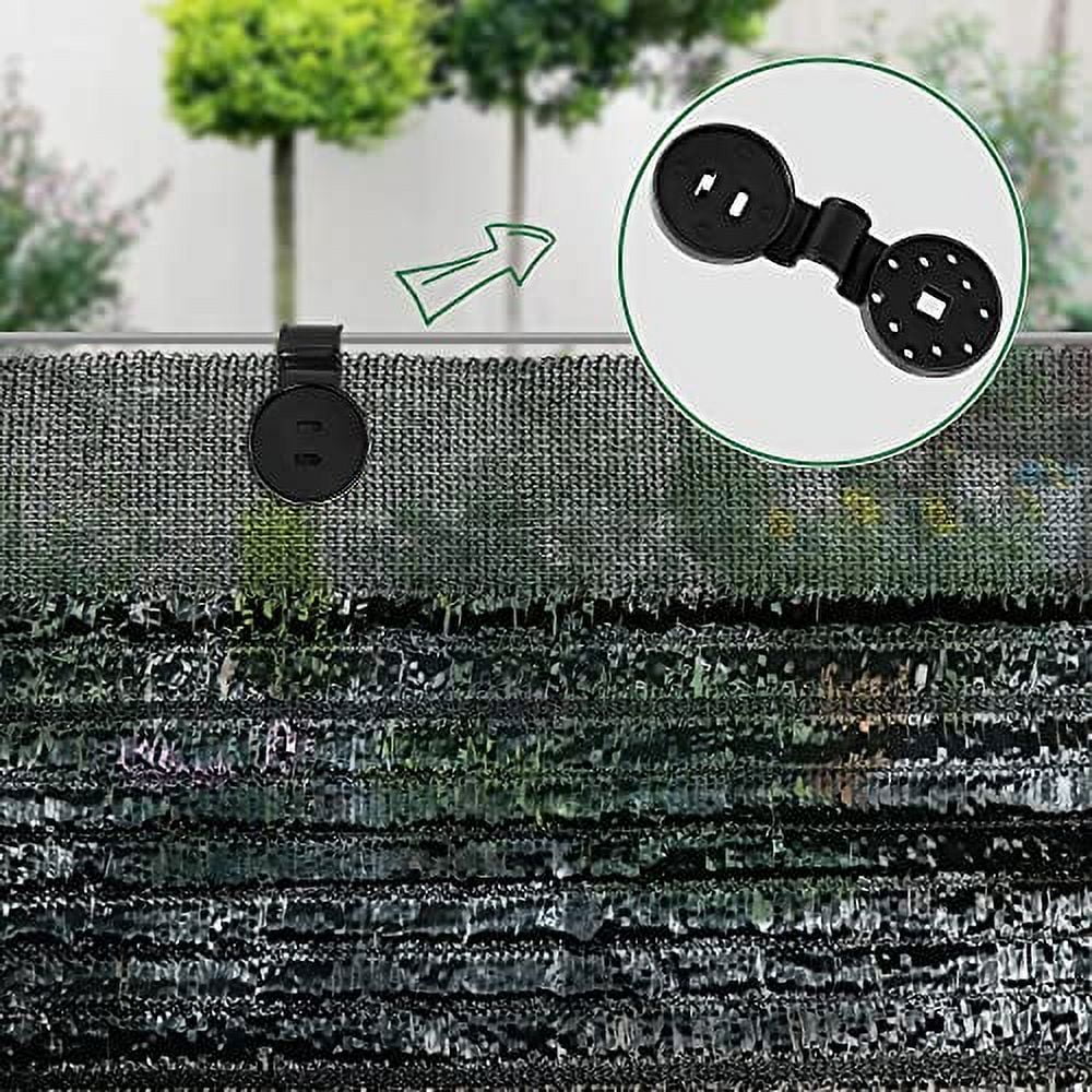 Shade Cloth Heavy Duty Lock Grip, 2024 Upgrade Black Round Plastic Sun ...