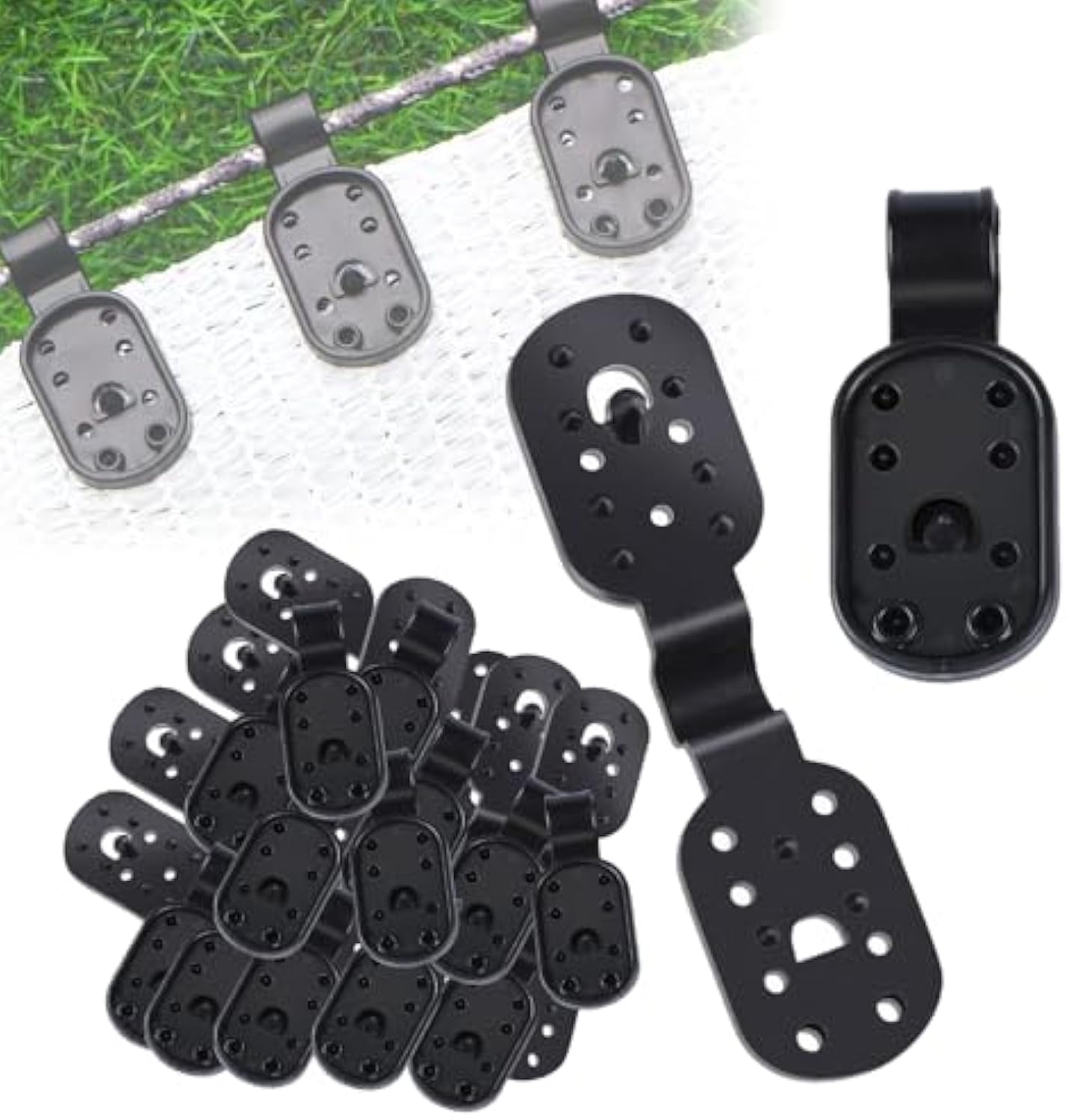 Shade Cloth Heavy Duty Lock Grip, 2025 Upgraded Black Conical Plastic ...