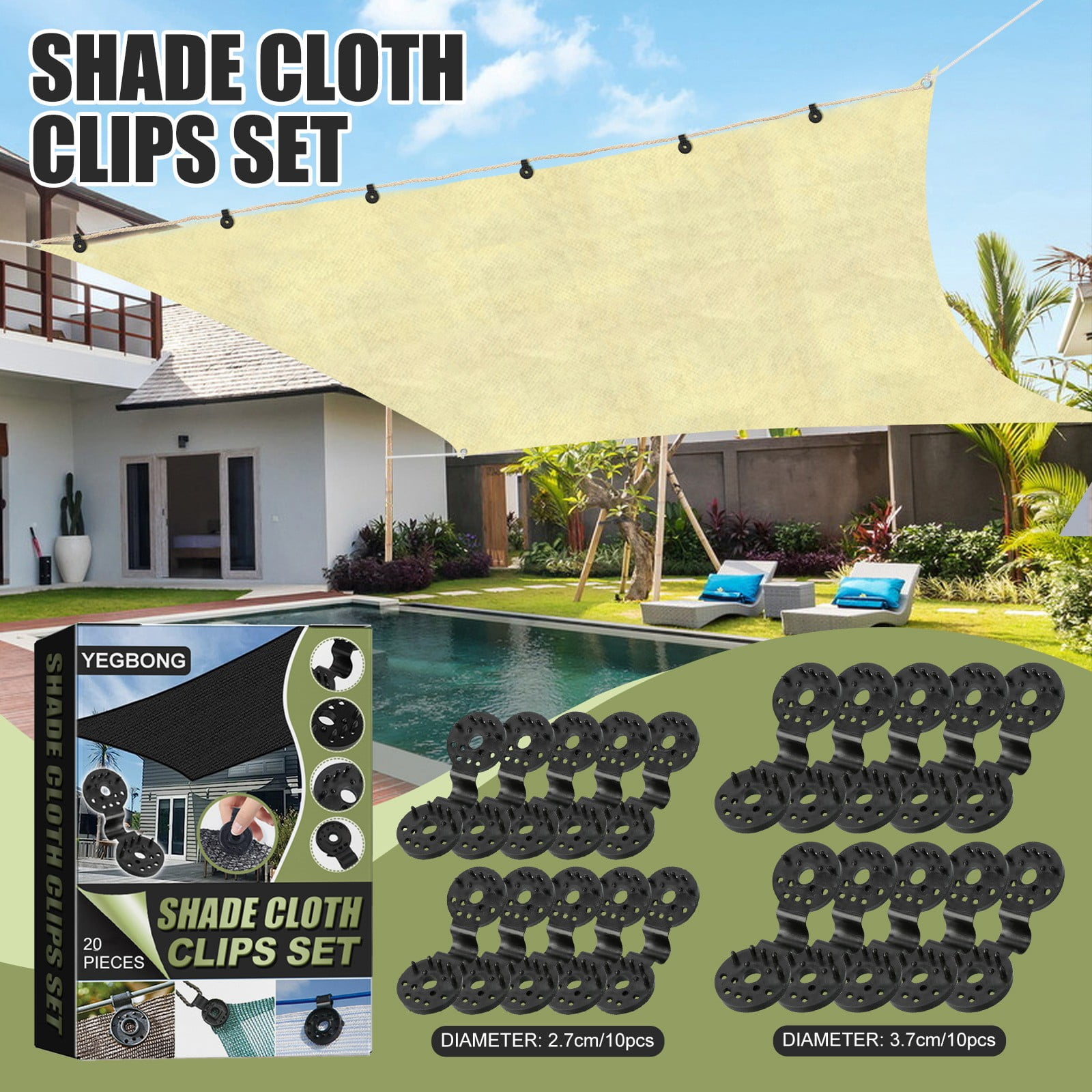 Shade Cloth Heavy Duty Lock Grip, Shade Cloth Plastic Clips, Greenhouse ...
