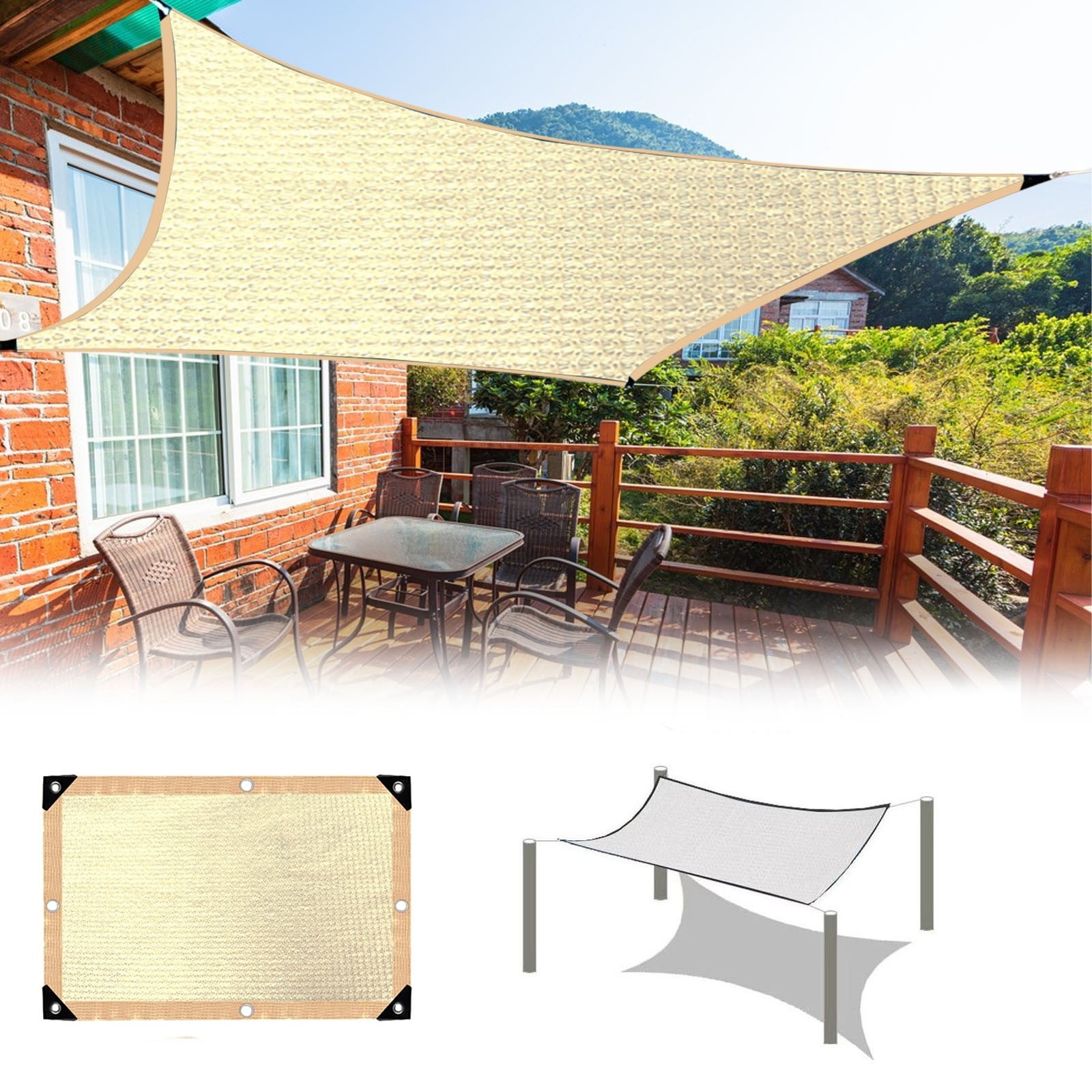 Shade Cloth Sunblock Mesh Cover Yellow HDPE 200x300cm | 90% UV ...