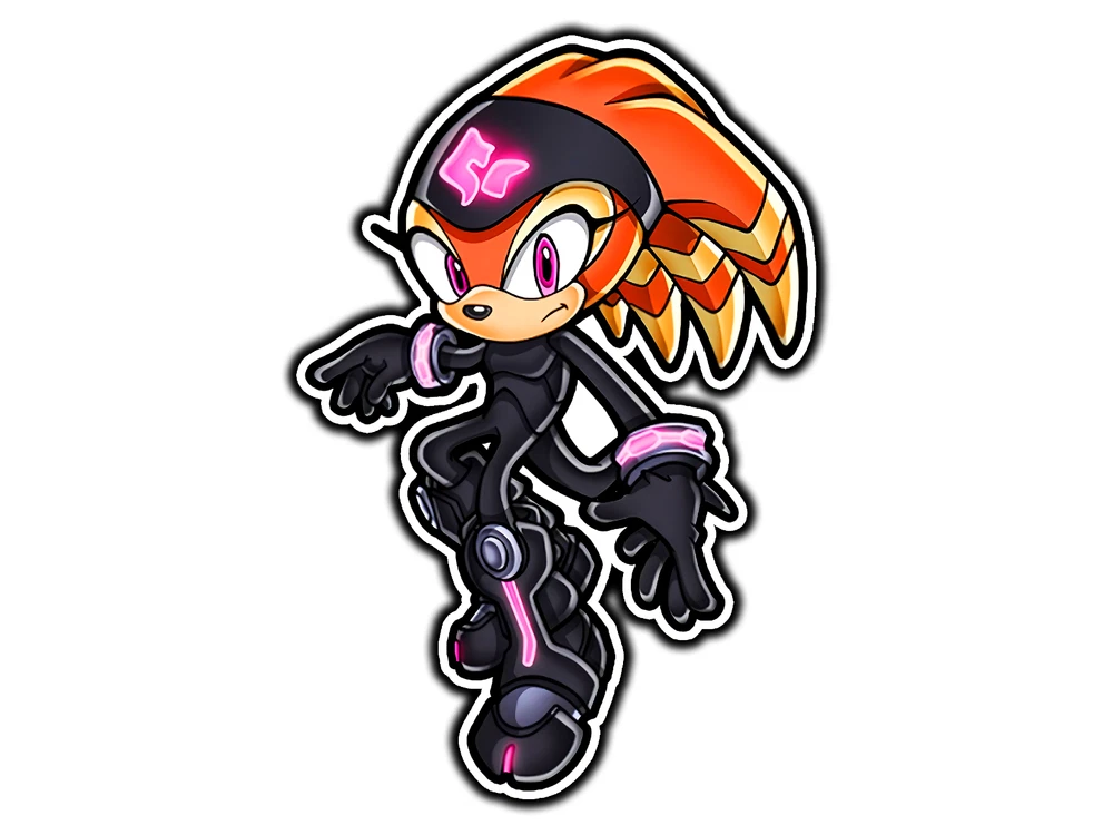 Shade The Echidna Retro Sticker Sonic & Friends Sticker Cartoon Sticker ...