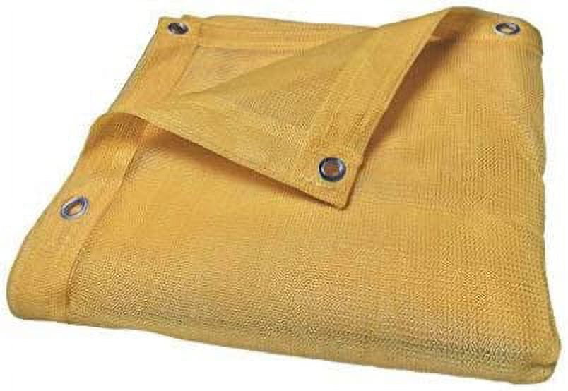 Heavy Duty Tan Shade Net Tarp with Mesh Grommets for Sun, Dust, Wind ...