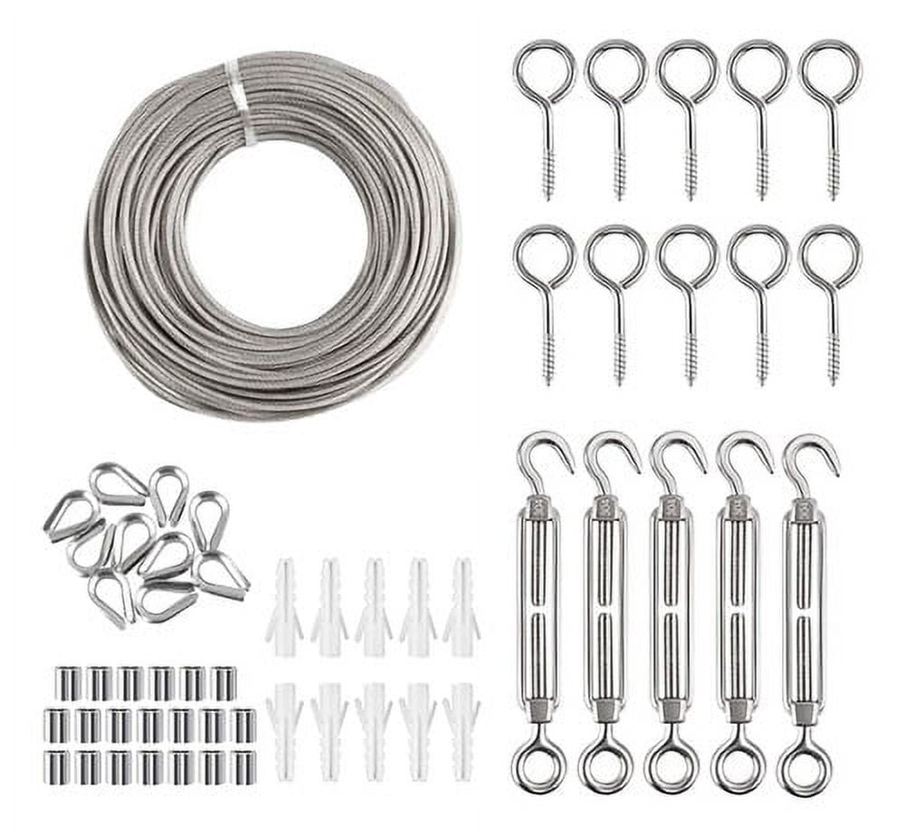 Shade Rectangular Square Sail Awning String Lights Hanging Carabiner ...