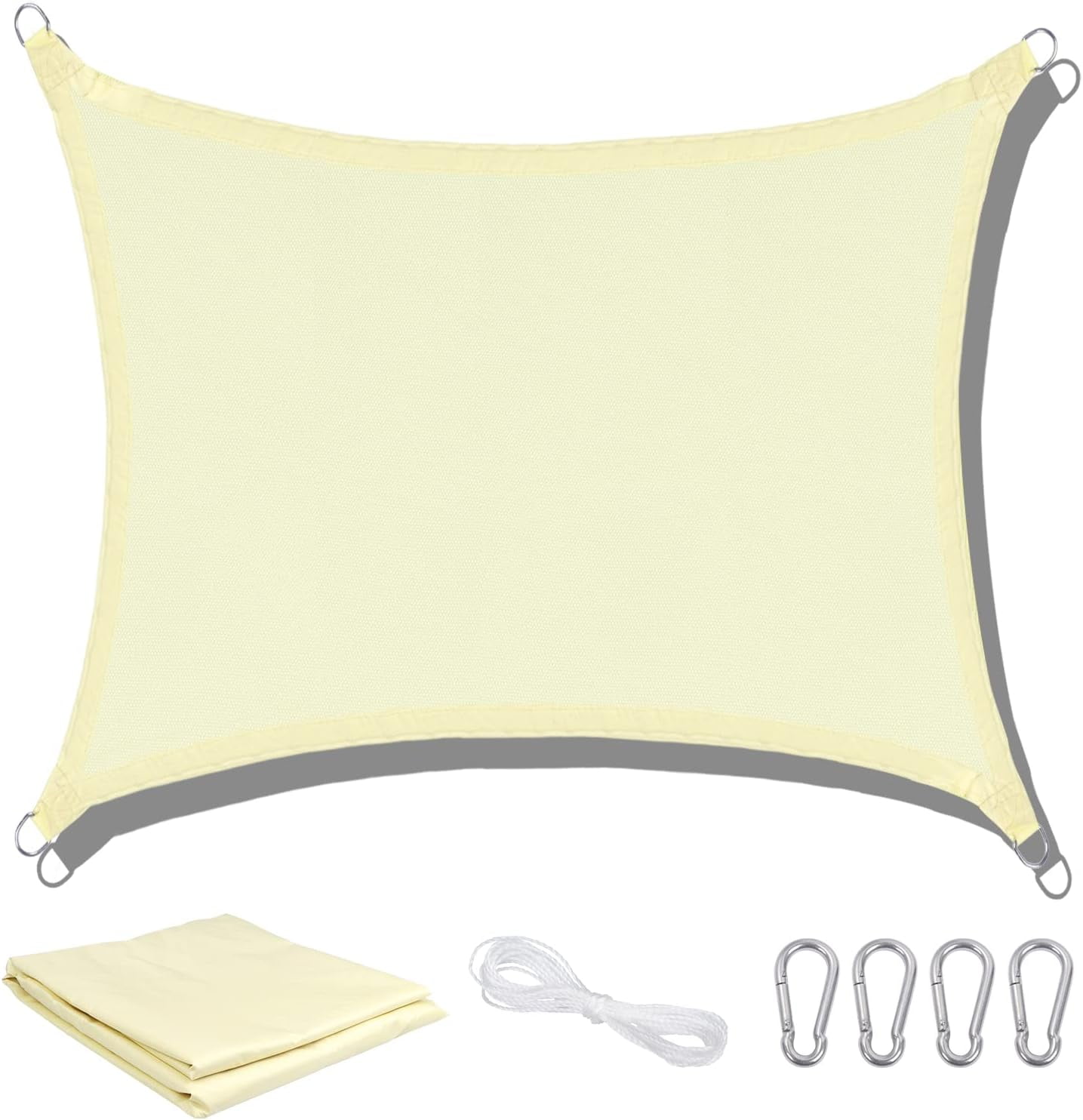 Shade Sail 3m x 4m Waterproof Rectangle Awning Backyard Shade Cover ...