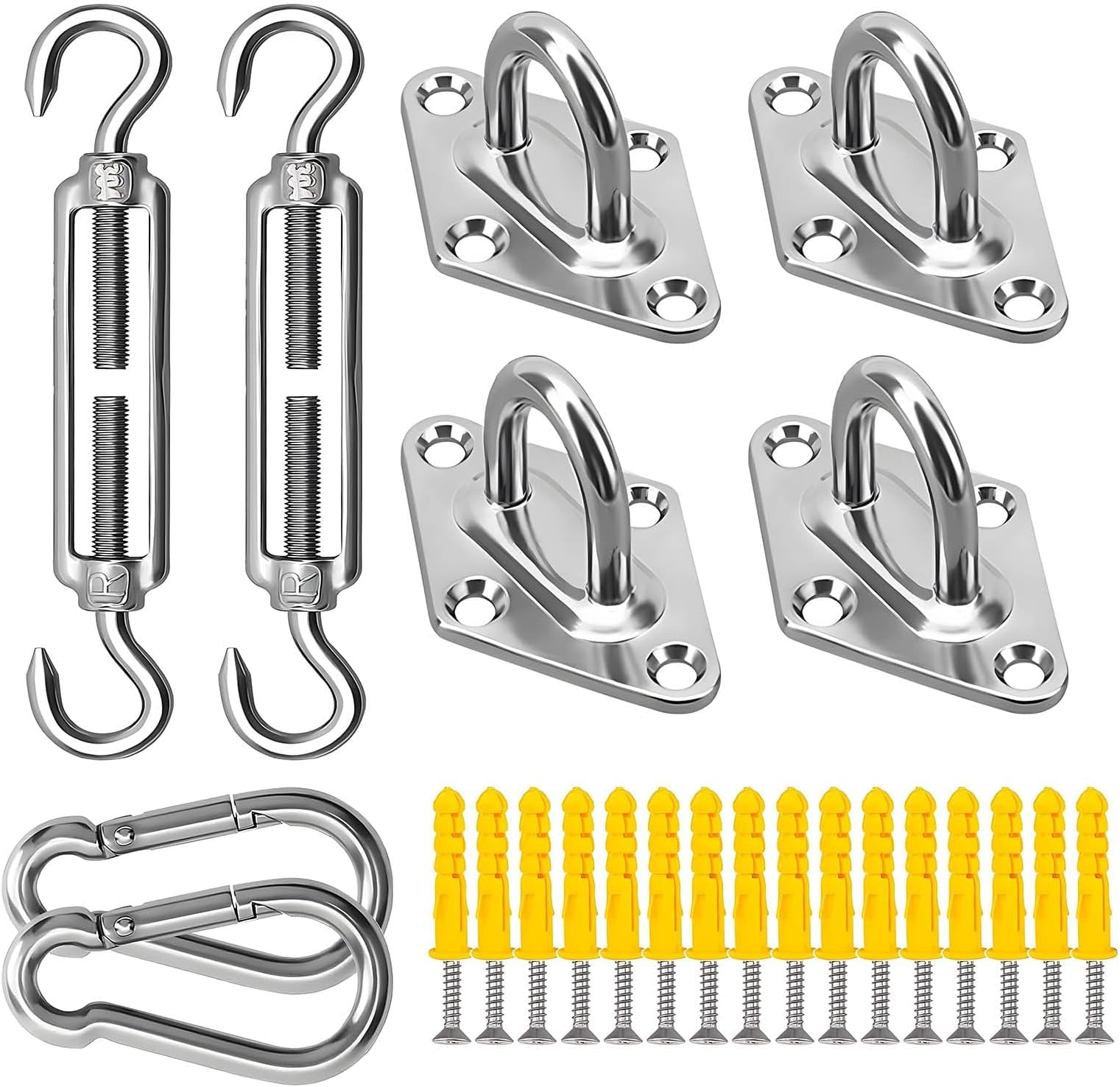 Shade Sail Hardware Kit 5 Inches, Sail Shade Hardware Kit for Triangle ...