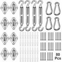 ColourTree 10 Inch Hardware Kit for Triangle Sun Shade Sail Canopy, 316 ...