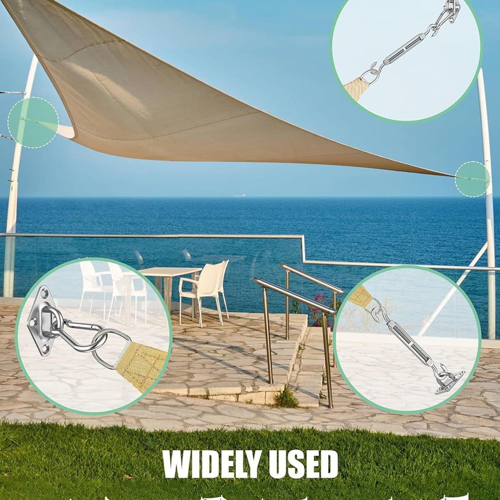 Shade Sail Hardware Kit For Triangle/Rectangle Sun Shade Sails ...