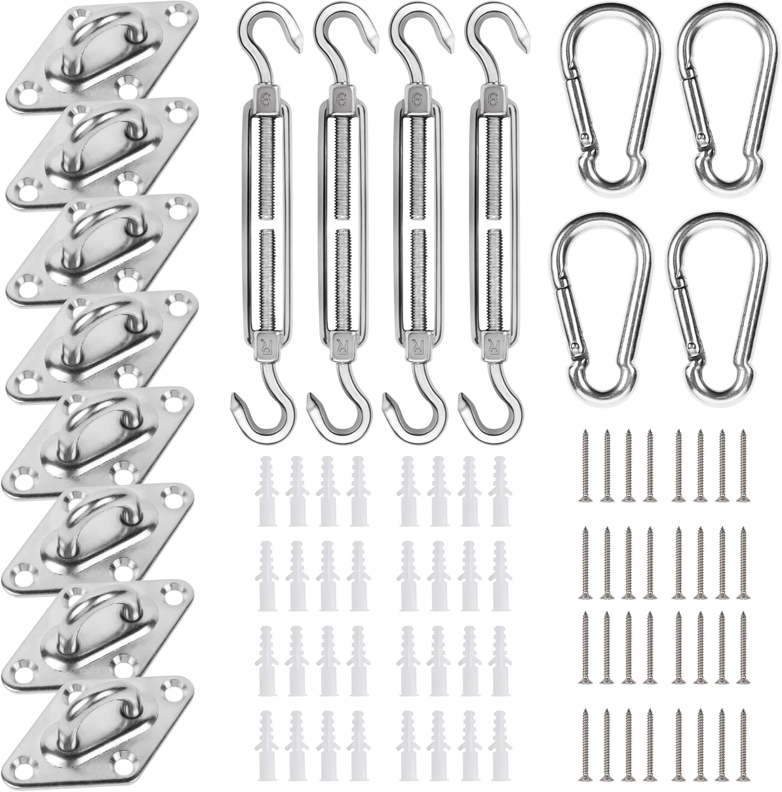 Shade Sail Hardware Kit, Stainless Steel Sun Shade Hardware Kit ...