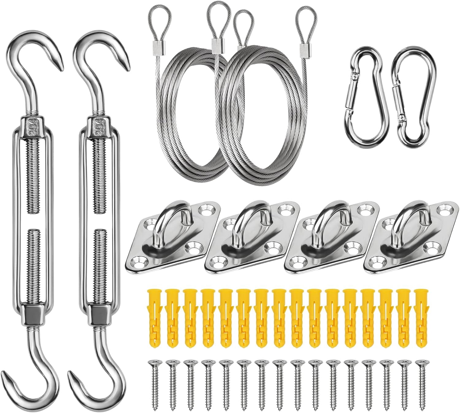 Shade Sail Hardware Kit, Sun Sail Hardware Kit with 304 Stainless Steel ...
