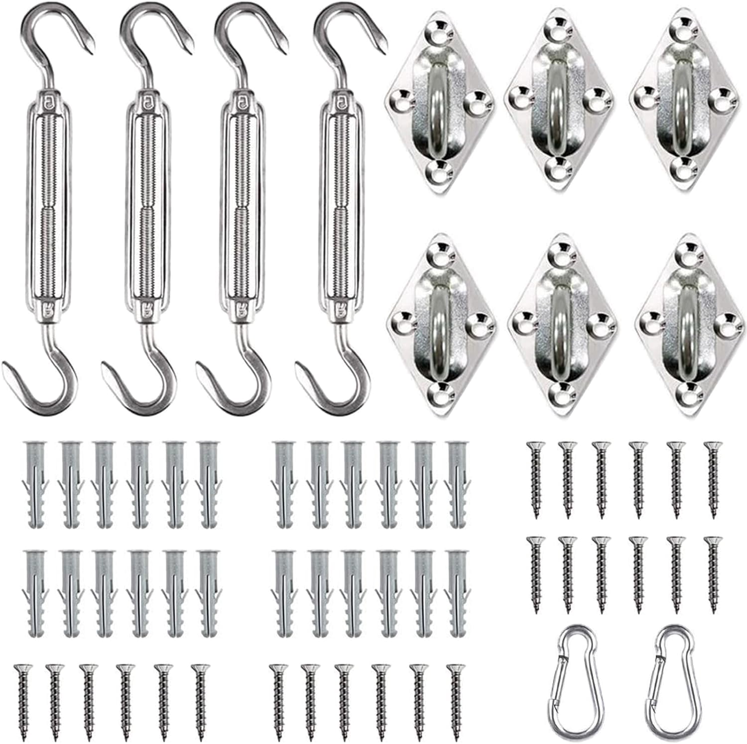 Shade Sail Hardware Kit for Sun Shade Sail Installation 316 Anti-Rust ...