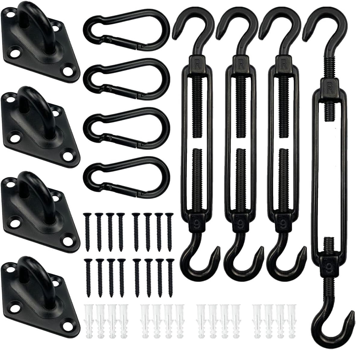 Shade Sail Hardware Kit for Triangle Rectangle, 304 Stainless Steel Sun ...