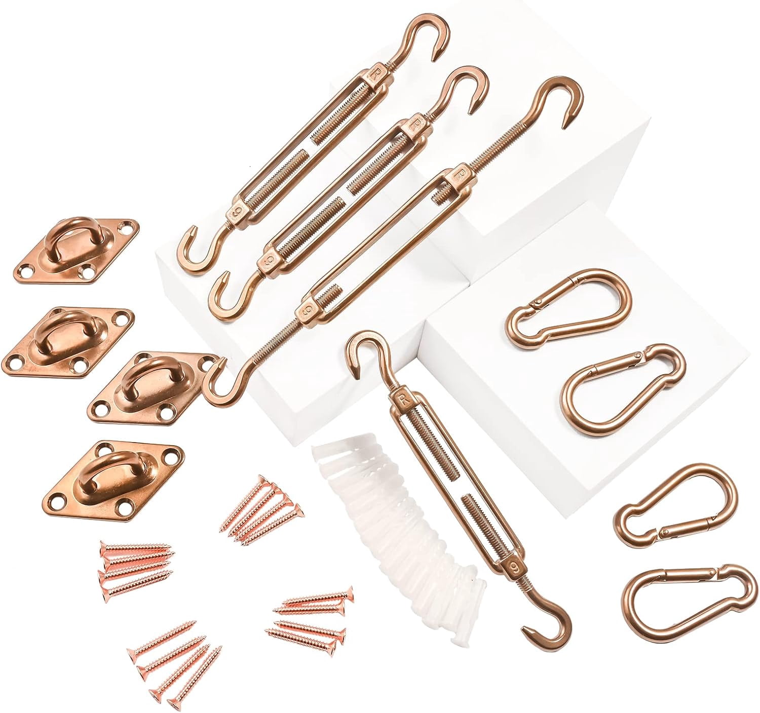 Shade Sail Hardware Kit for Triangle Rectangle Sun Shade Sail Outdoor ...