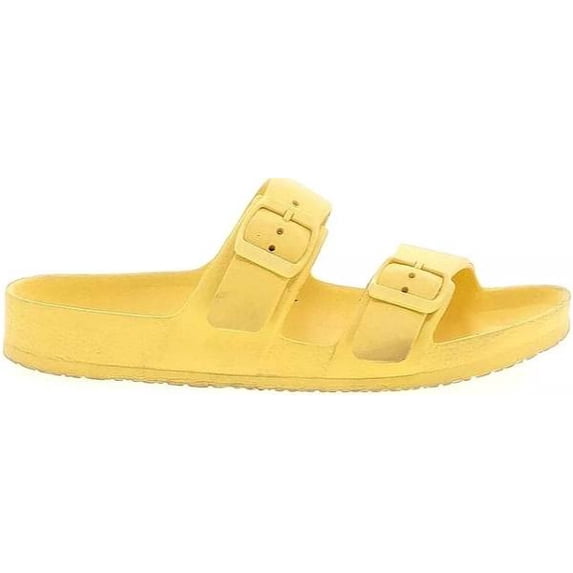 Shade & Shore Sandals Buckle 2 Strap, Yellow - Walmart.com