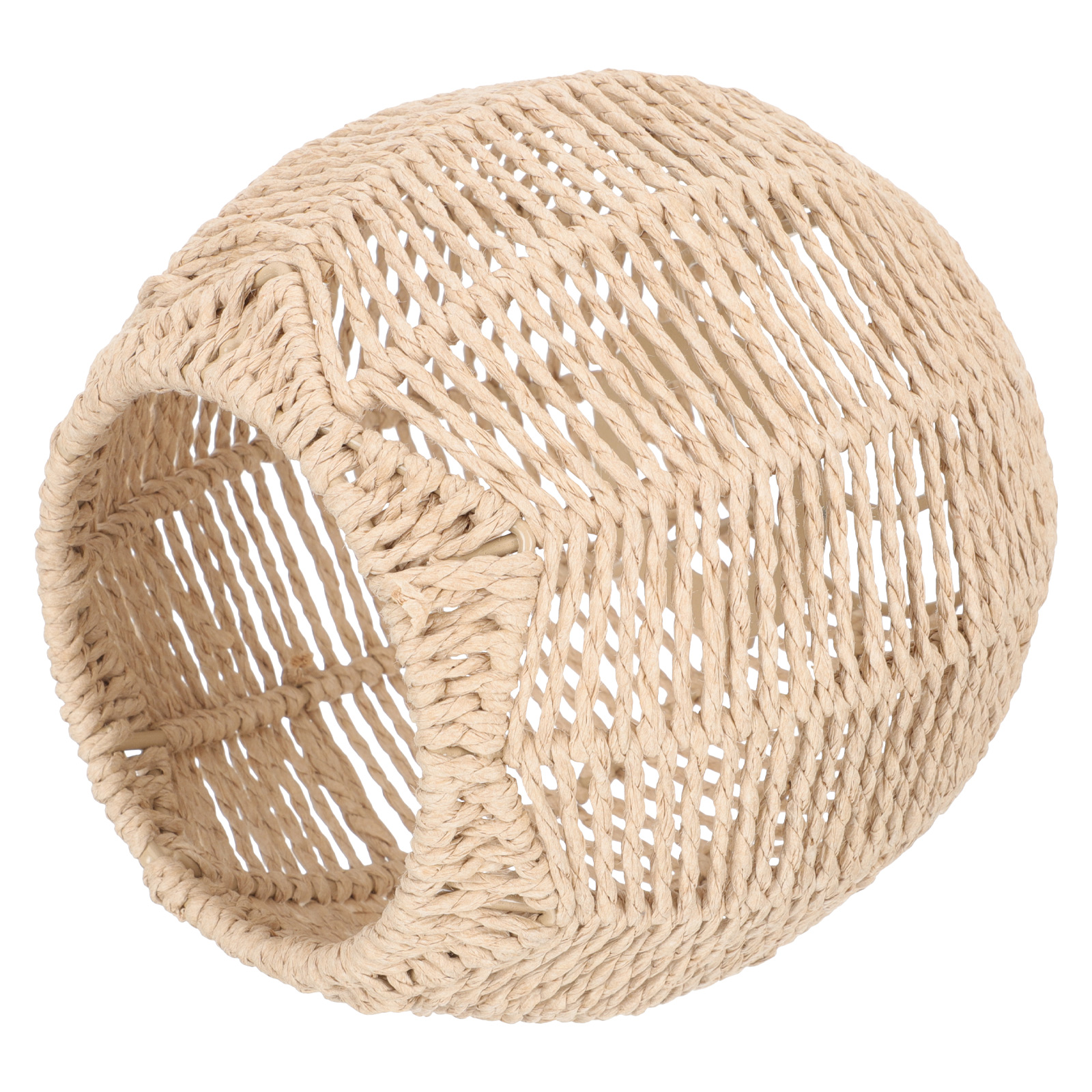 Shade Wicker Woven Lamp Paper Rope Round Lampshade Ratan Rattan ...