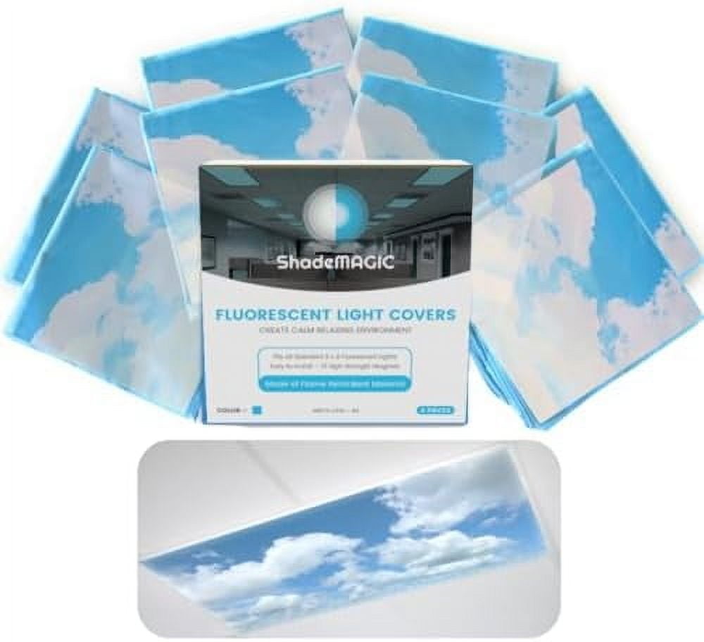 ShadeMAGIC Fluorescent Light Covers for Classroom Office - Light Filter ...