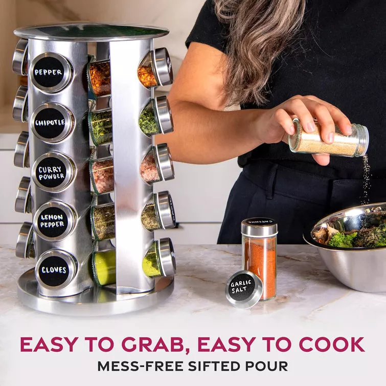 ShadeMart 20 Jar Revolving Countertop Spice Rack - Walmart.com