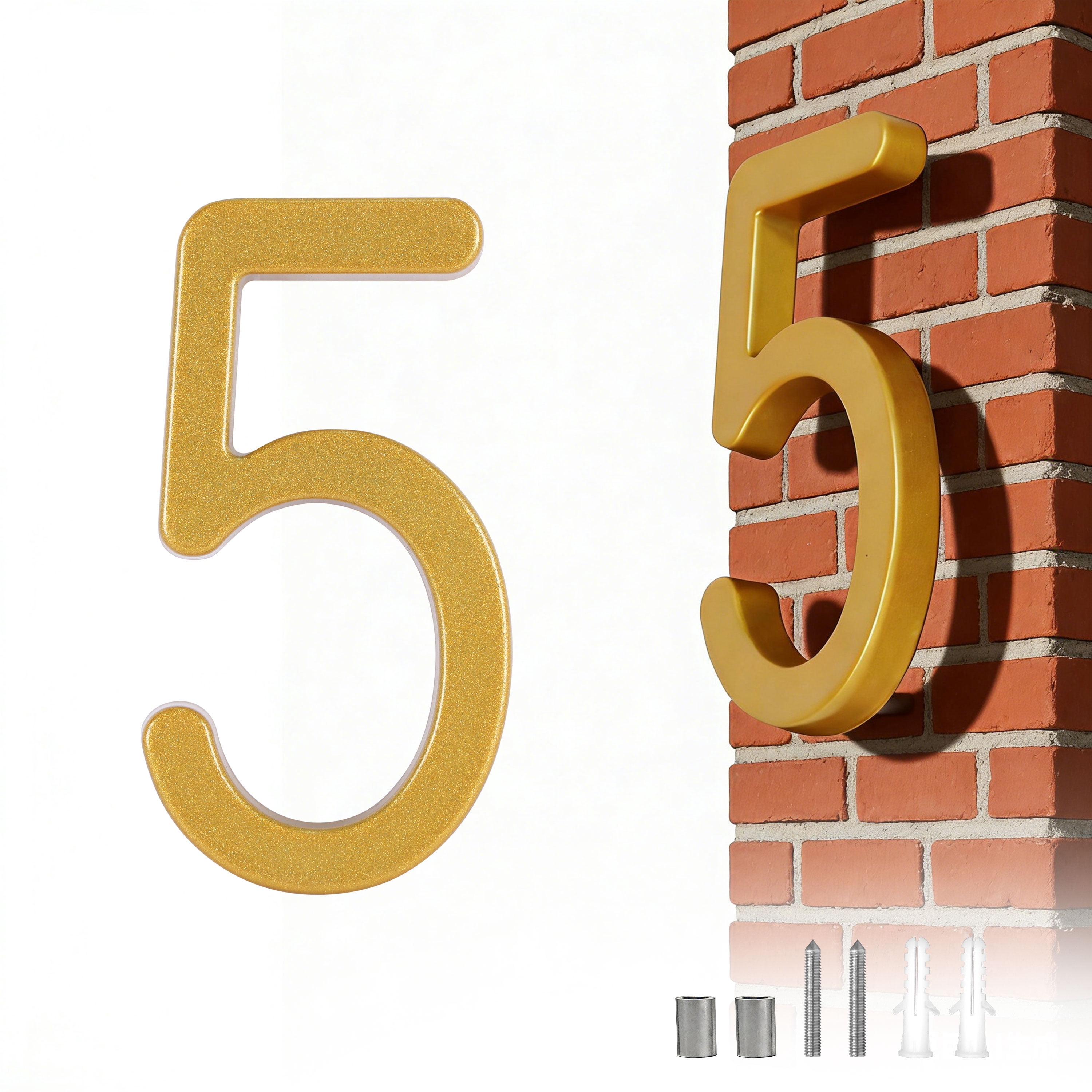 ShadeMart 3D Floating Modern House Numbers, 4.3 Inch Aluminum Address ...
