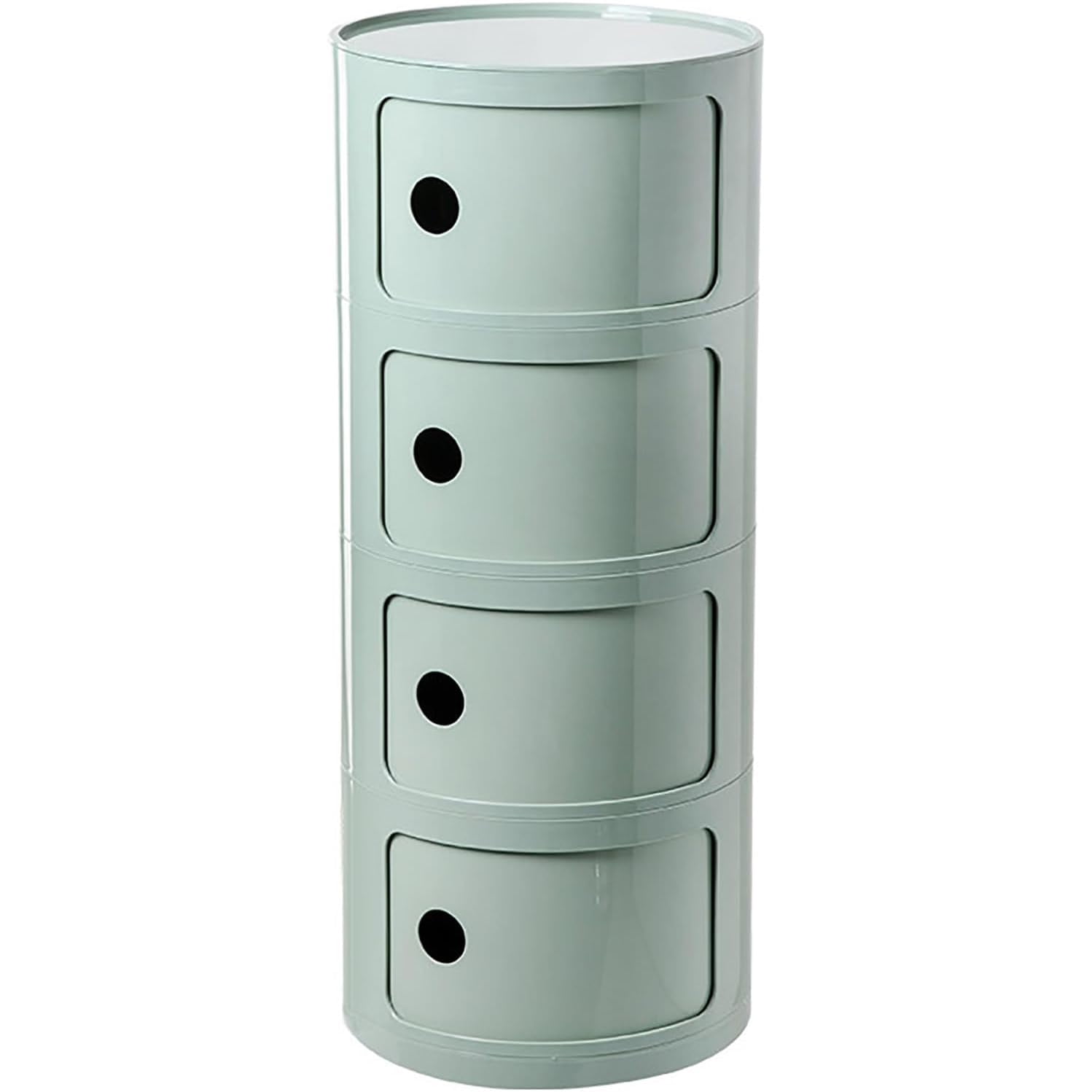 ShadeMart 4 Tier Grass Green Round Nightstand with Drawers,Small ...