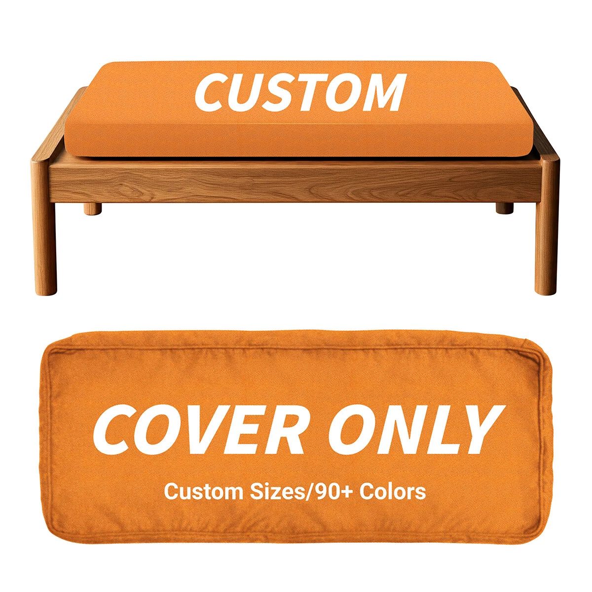 ShadeMart Custom Cushion Covers with Zipper, Replaceable Custom Size ...