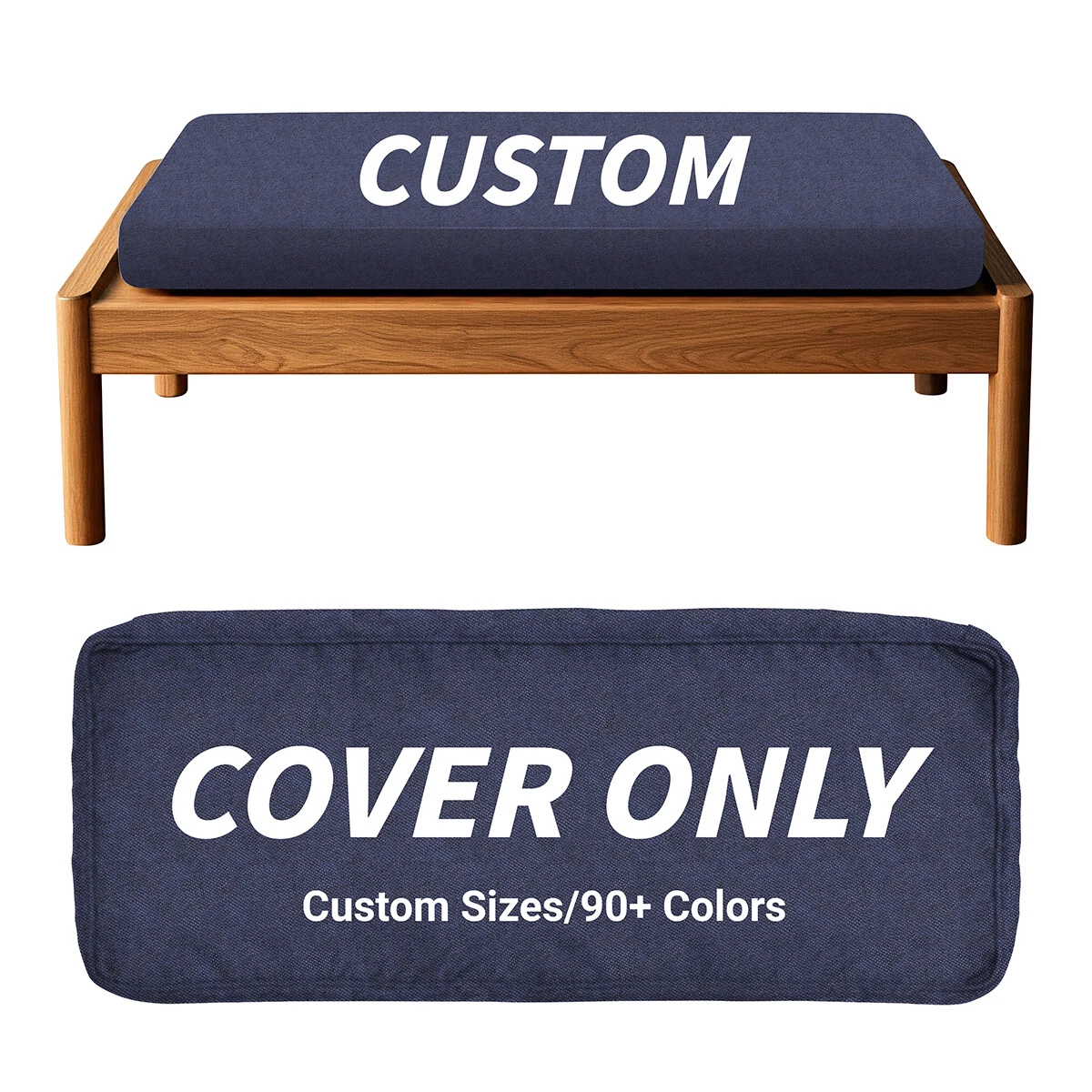 ShadeMart Custom Cushion Covers with Zipper, Replaceable Custom Size ...
