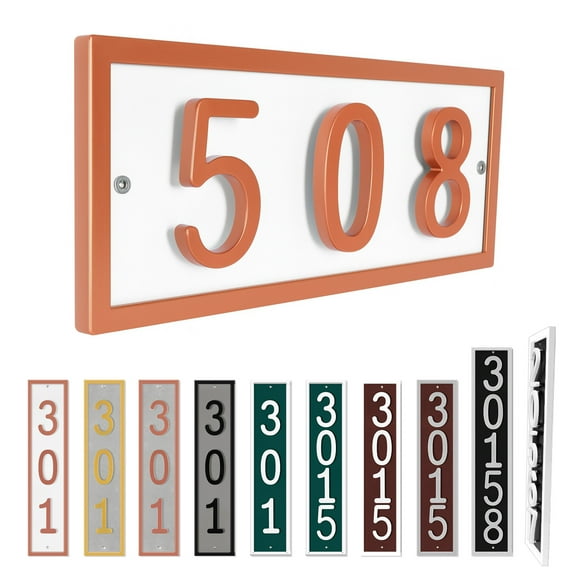 ShadeMart Floating House Numbers Sign, Personalized Aluminum Address ...