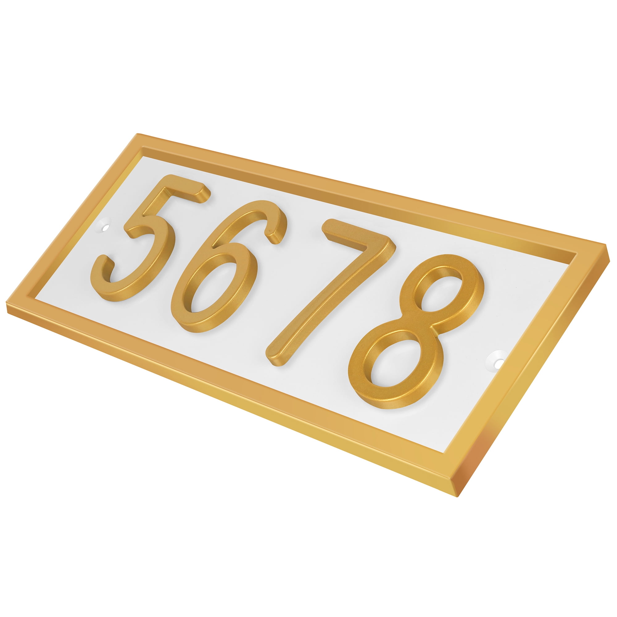 ShadeMart Flush Mount House Numbers Sign with a Sleek Protective Frame ...