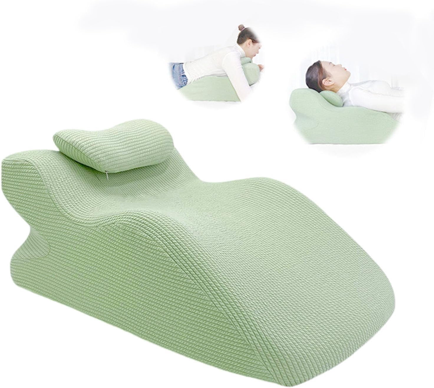 ShadeMart Grass Green Adult Ergonomic Memory Foam Bed Triangle Wedge ...