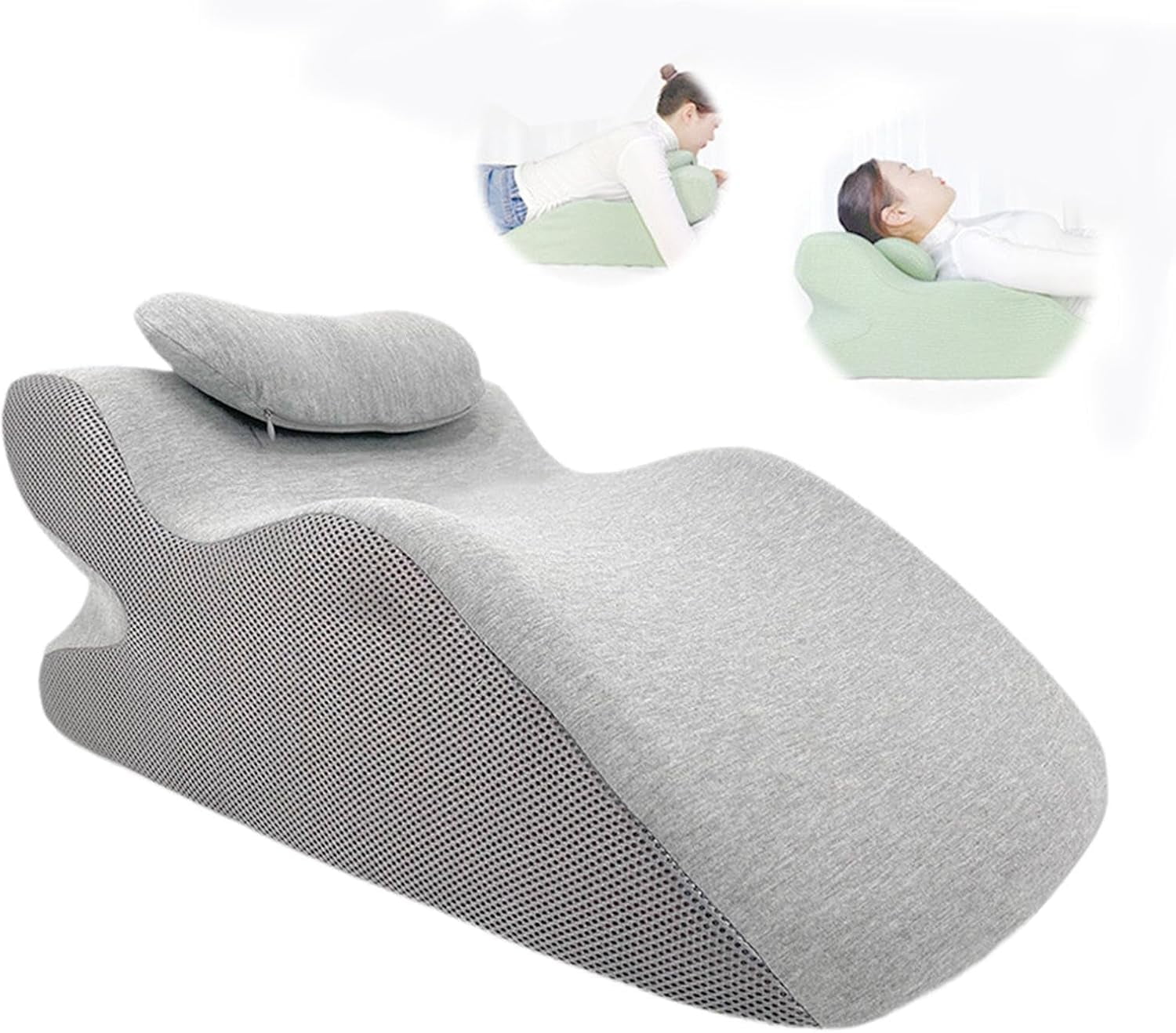 ShadeMart Light Grey Adult Ergonomic Memory Foam Bed Triangle Wedge ...