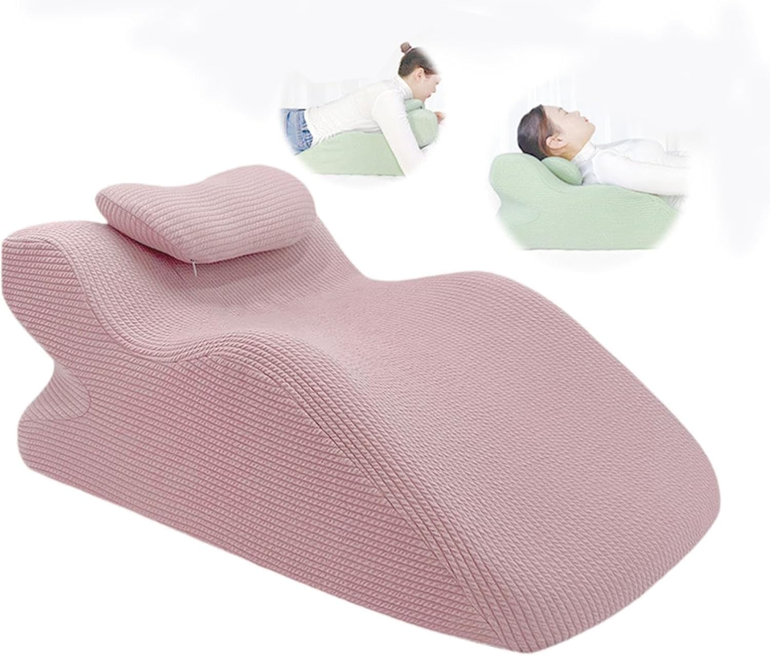 ShadeMart Pink Adult Ergonomic Memory Foam Bed Triangle Wedge Pillow ...