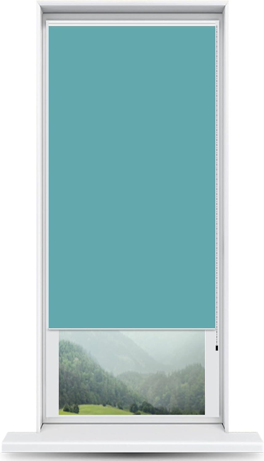 ShadePix Blackout Window Shade 22 x 54 Aqua Pastel - Walmart.com