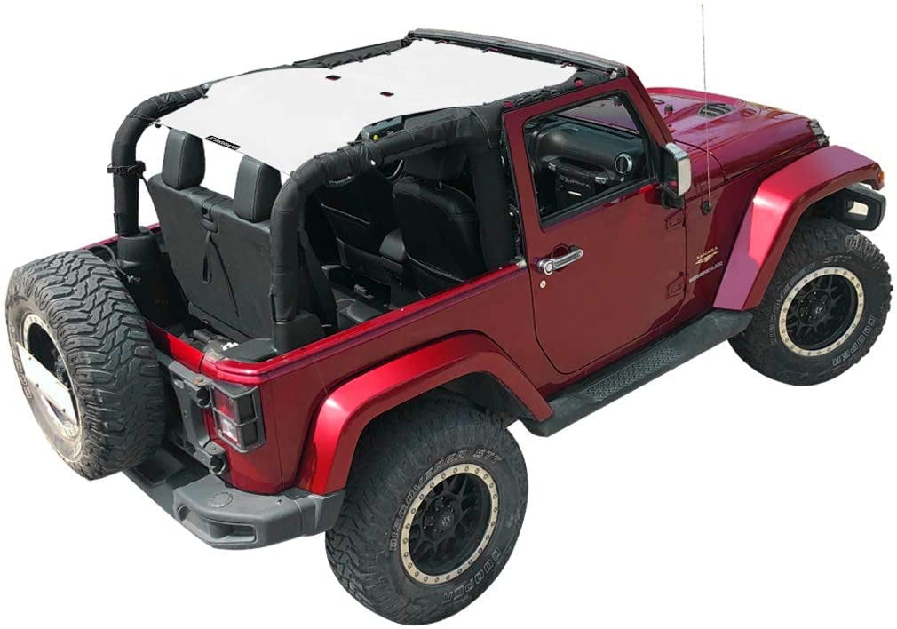 Shadeidea JK Top Sun Shade compatible with Jeep Wrangler Sunshade (2007 ...