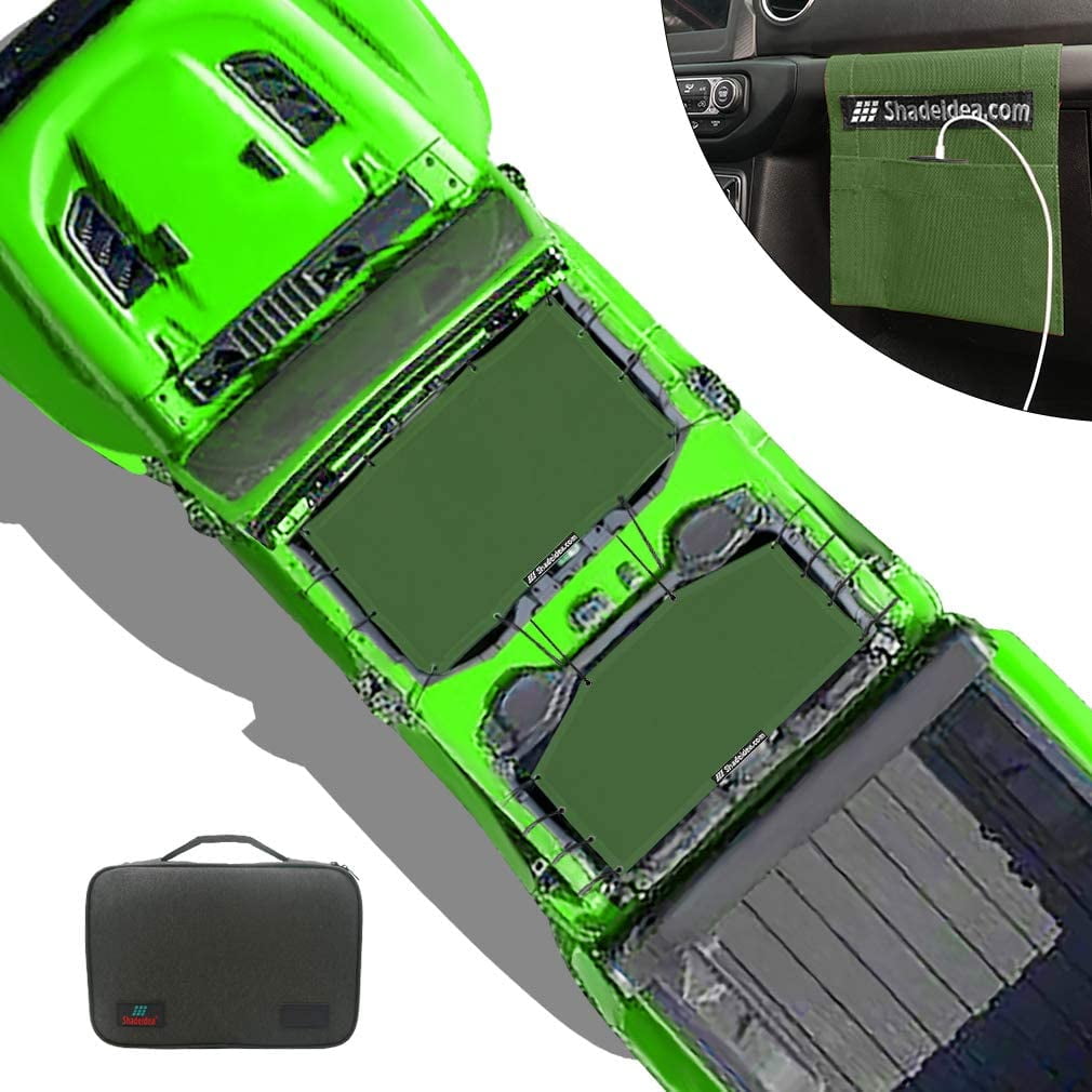 Shadeidea Jeep Gladiator Sun Shade JT 4 Door Top Sunshade, Front & Rear ...