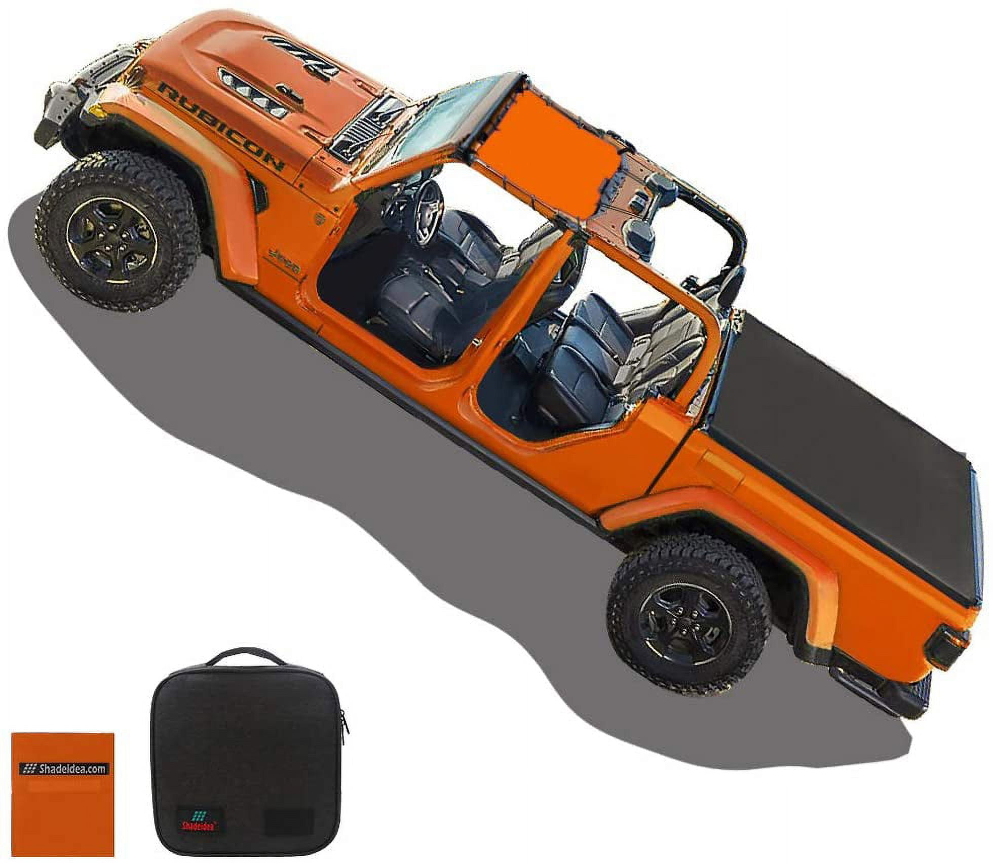 Shadeidea Jeep Gladiator Sunshade JT 4 Door Top Sun Shade Front ...