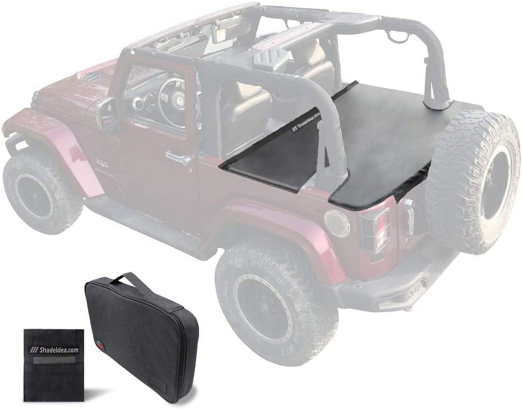 Shadeidea Jeep Wrangler Cargo Cover JK 2 Door Tonneau Cover JKU (2007 ...