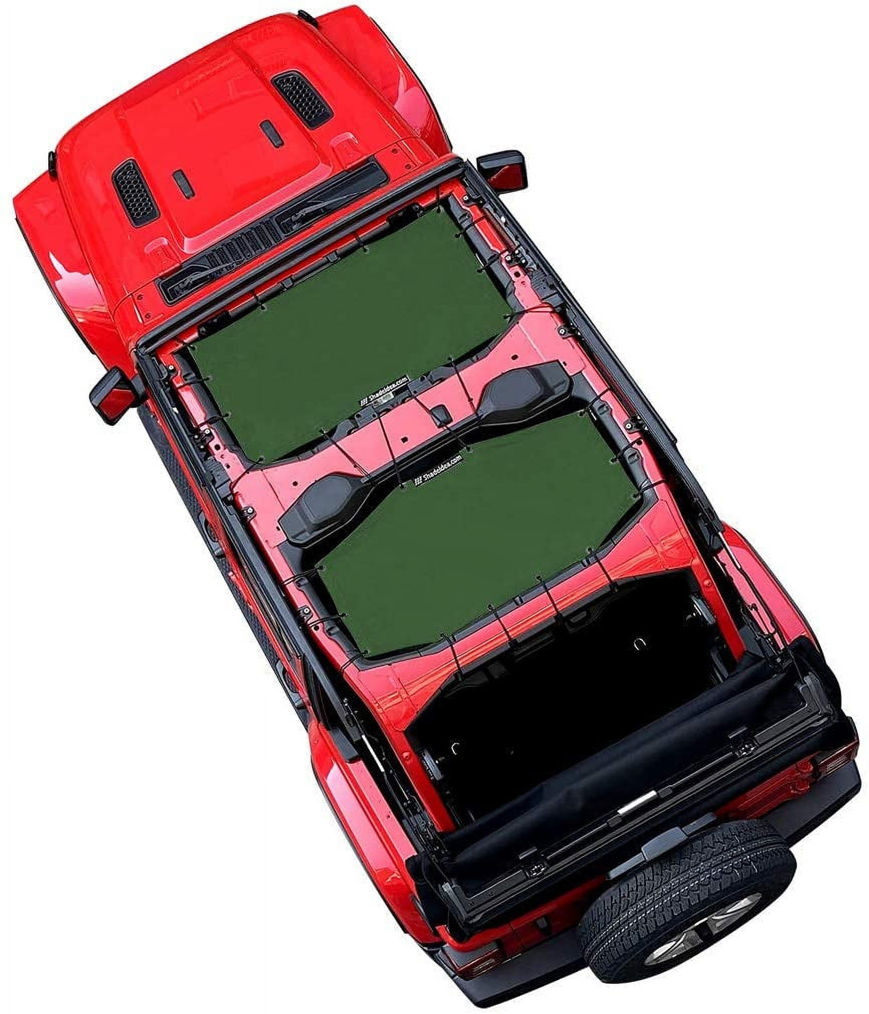 Shadeidea Jeep Wrangler Sun Shade JL Top Sunshade Front and Rear 2 ...