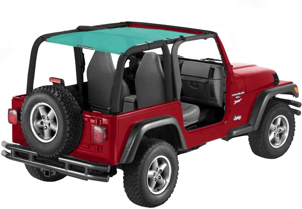 Shadeidea Jeep Wrangler Sun Shade TJ 1997-2006 Sunshade Top Front+Rear ...