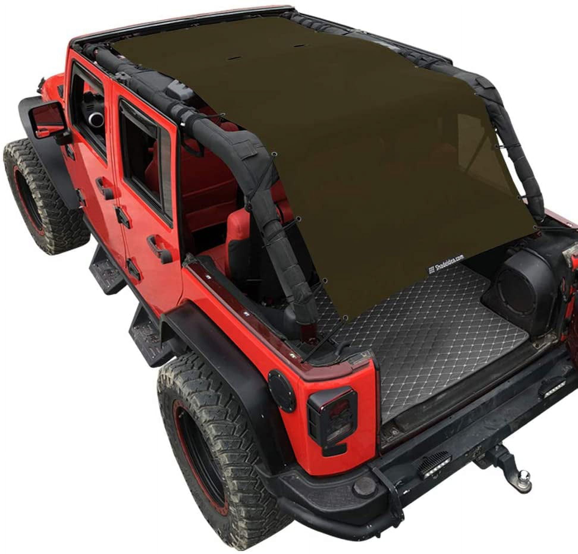 Shadeidea Jeep Wrangler Top Sunshade, JK Unlimited 4-Door, 2007-2018 ...