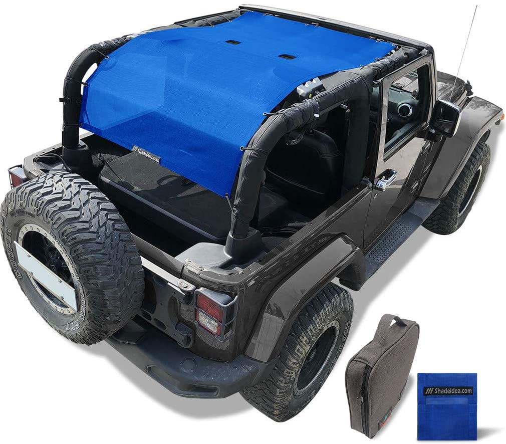 Shadeidea Sun Shade for Jeep Wrangler JK (2007-2018) 2 Door Sunshade ...