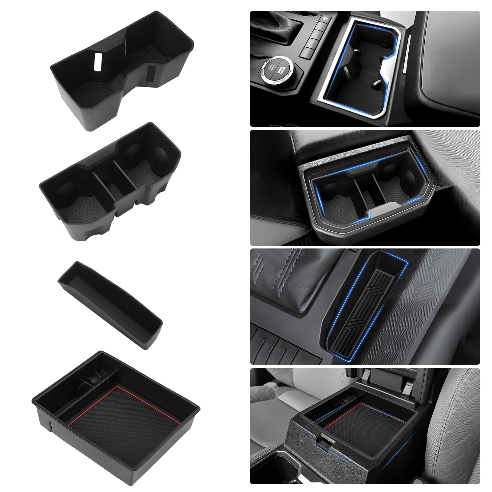 Shademax 4PCS Center Console Organizer for Toyota Tacoma 2025 ...