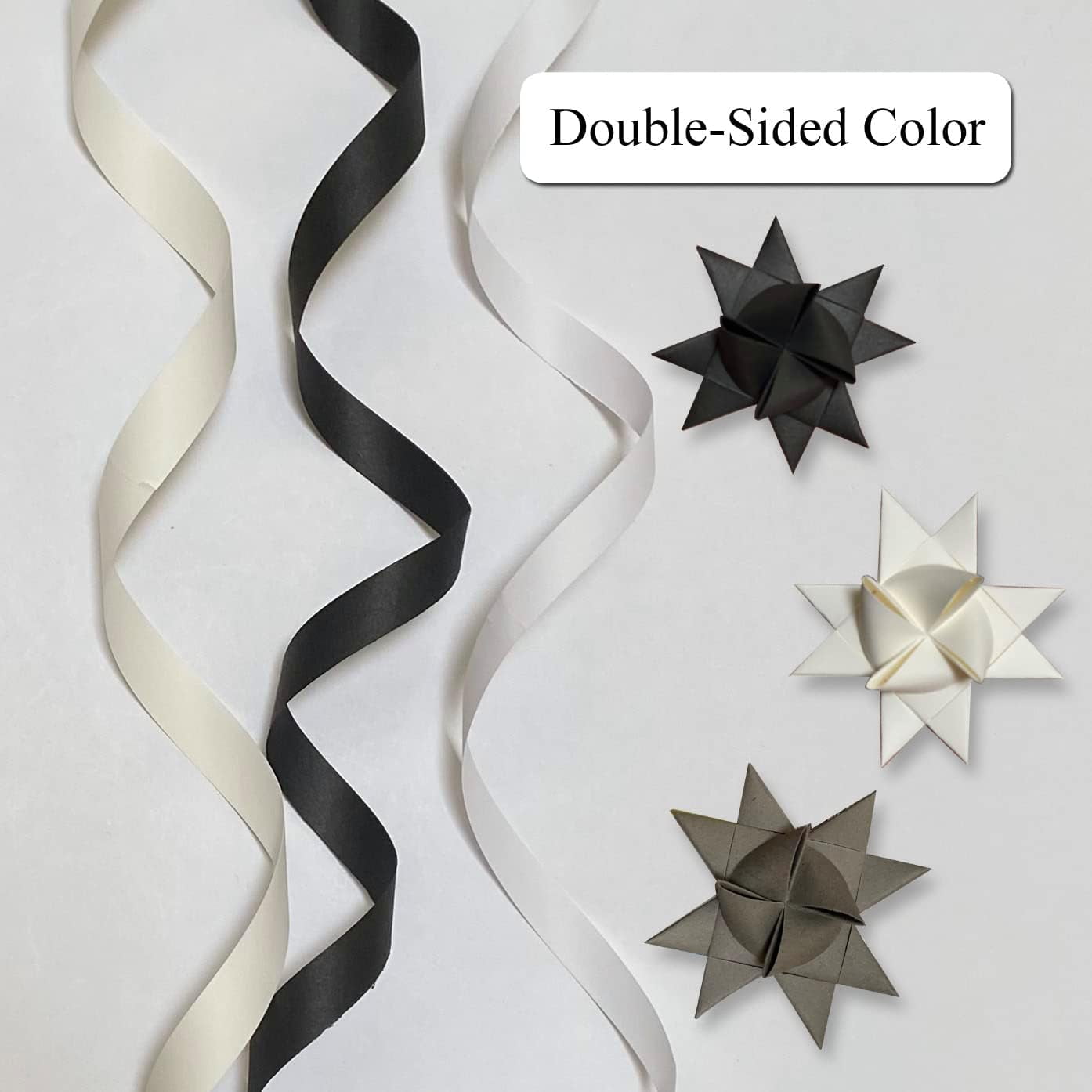 Shades of Black and White Paper Strips for Weaving Projects (Multi ...