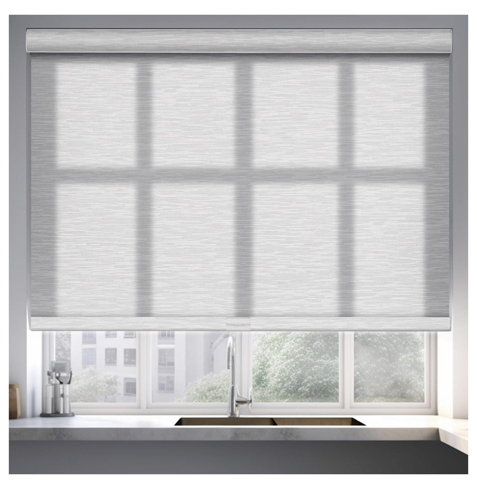 Shades for Windows Light Filtering Blinds with Cassette Valance Window ...
