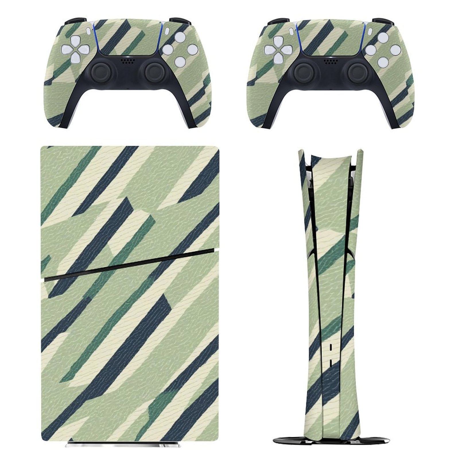 Shades of Green Console Skin Bundle for PS5 Pro Slim Disc & Digital ...