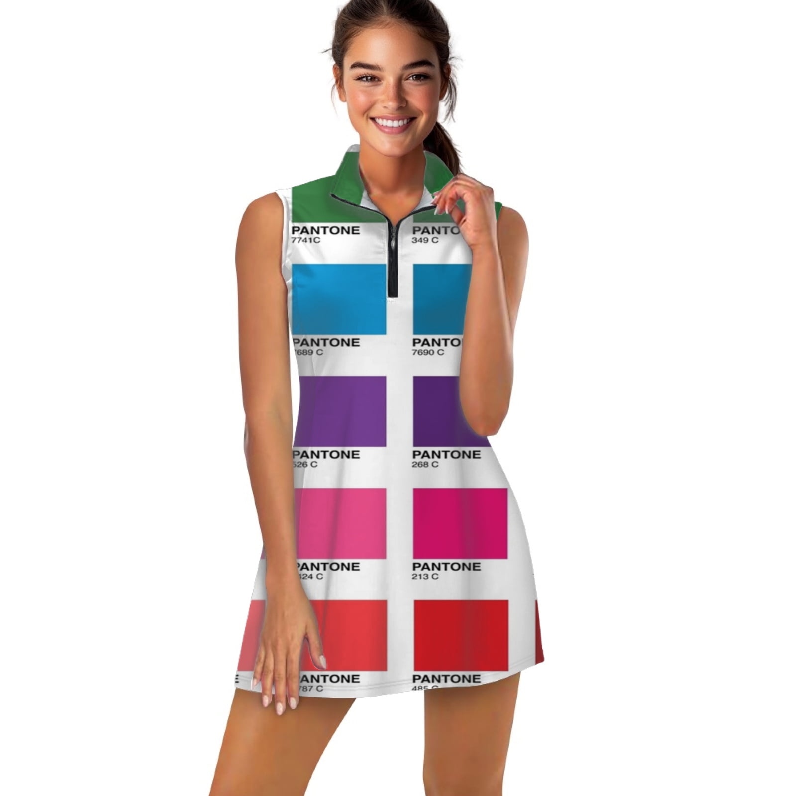 Shades of Pantone Colors Sports Dresses Women Tennis Dress with ...