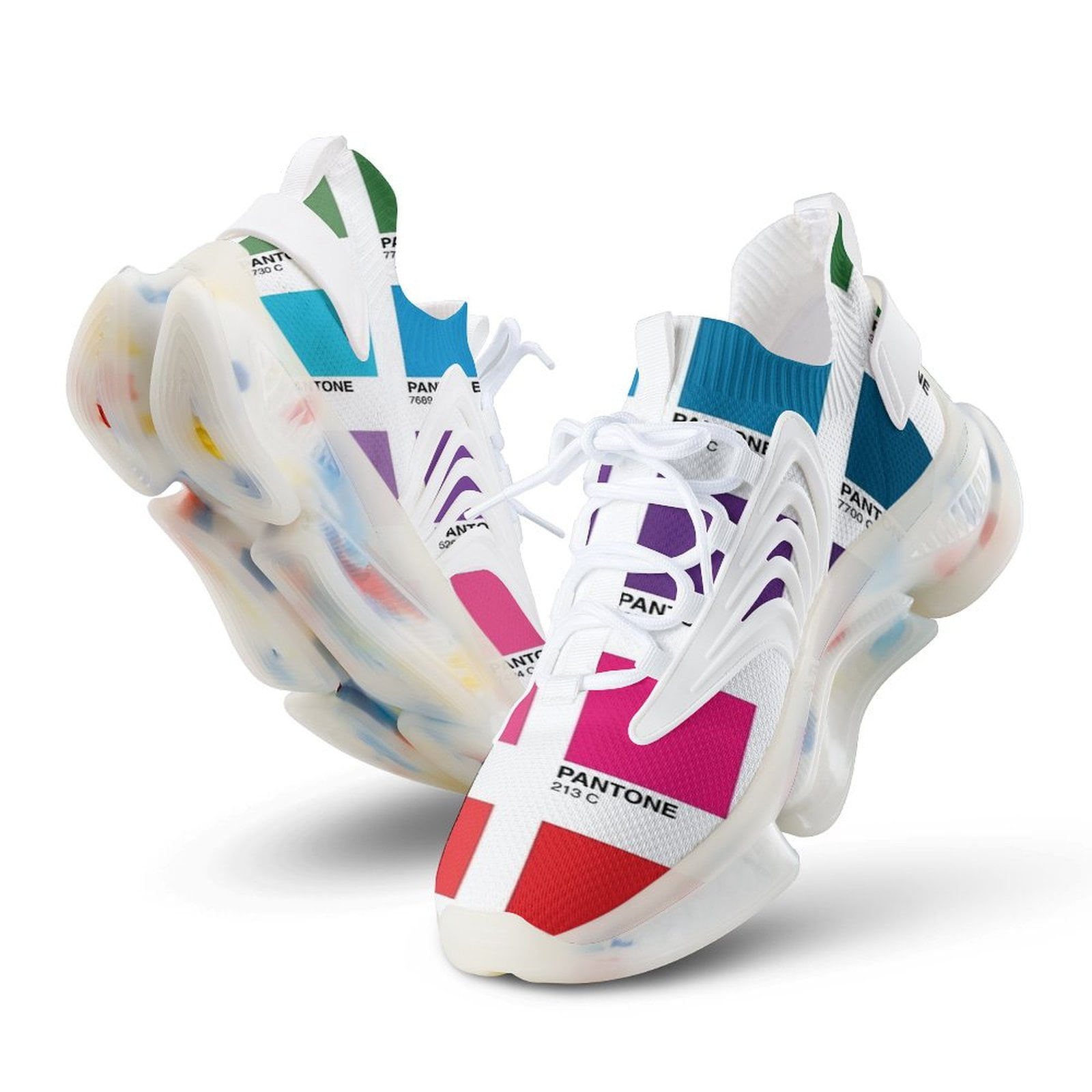 Shades of Pantone Colors Walking Shoes for Men Woman Lightweight Tennis ...