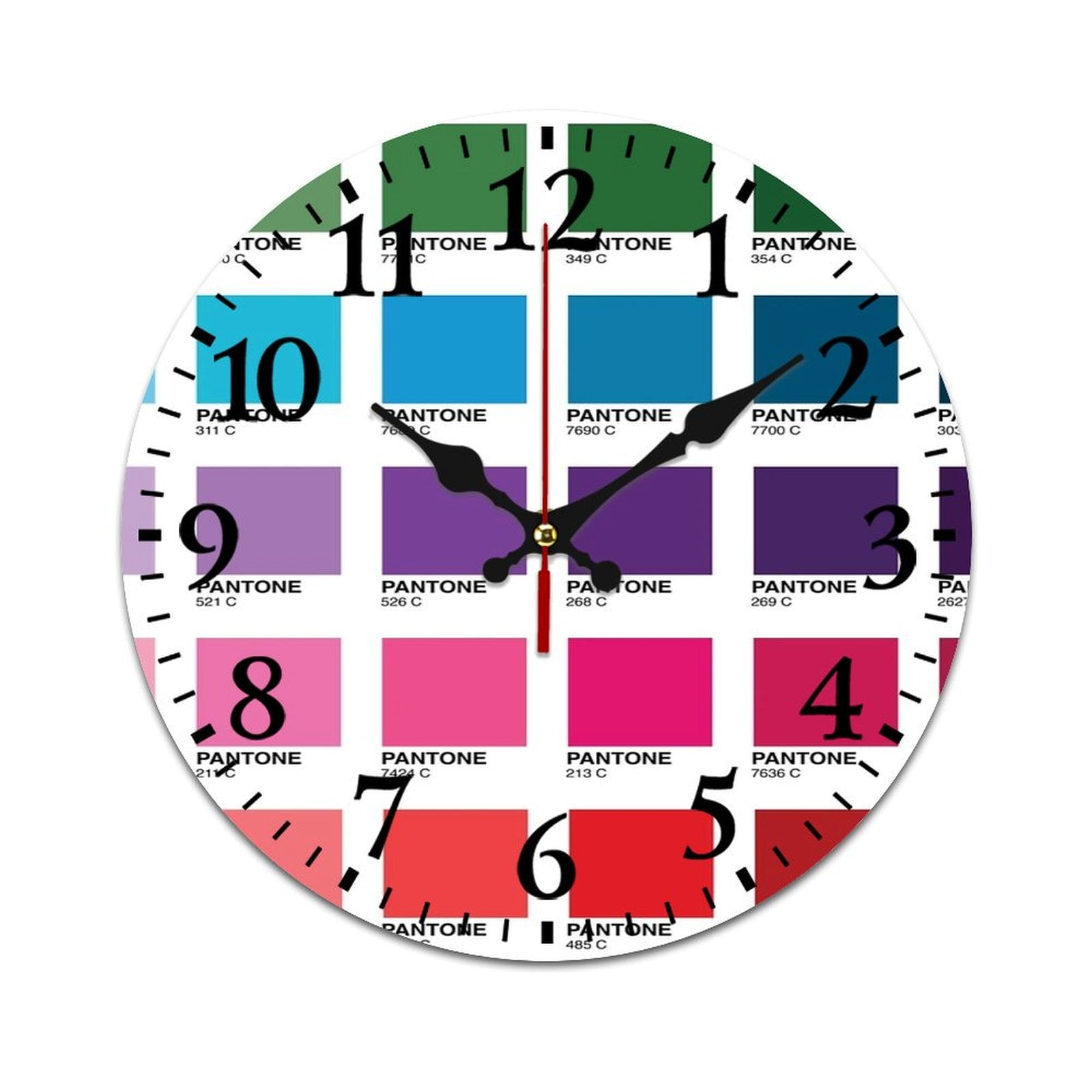 Shades of Pantone Colors Wall Clock Modern Design Clocks Wall Hanging Home Office School Clocks ...
