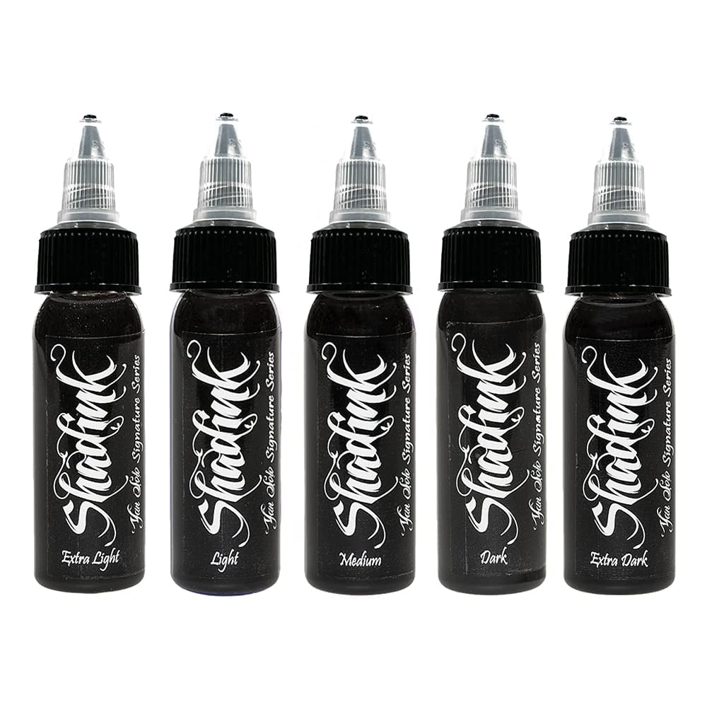 Shadink Tattoo Ink Set Professional Tattooing Inks for Color Portrait ...